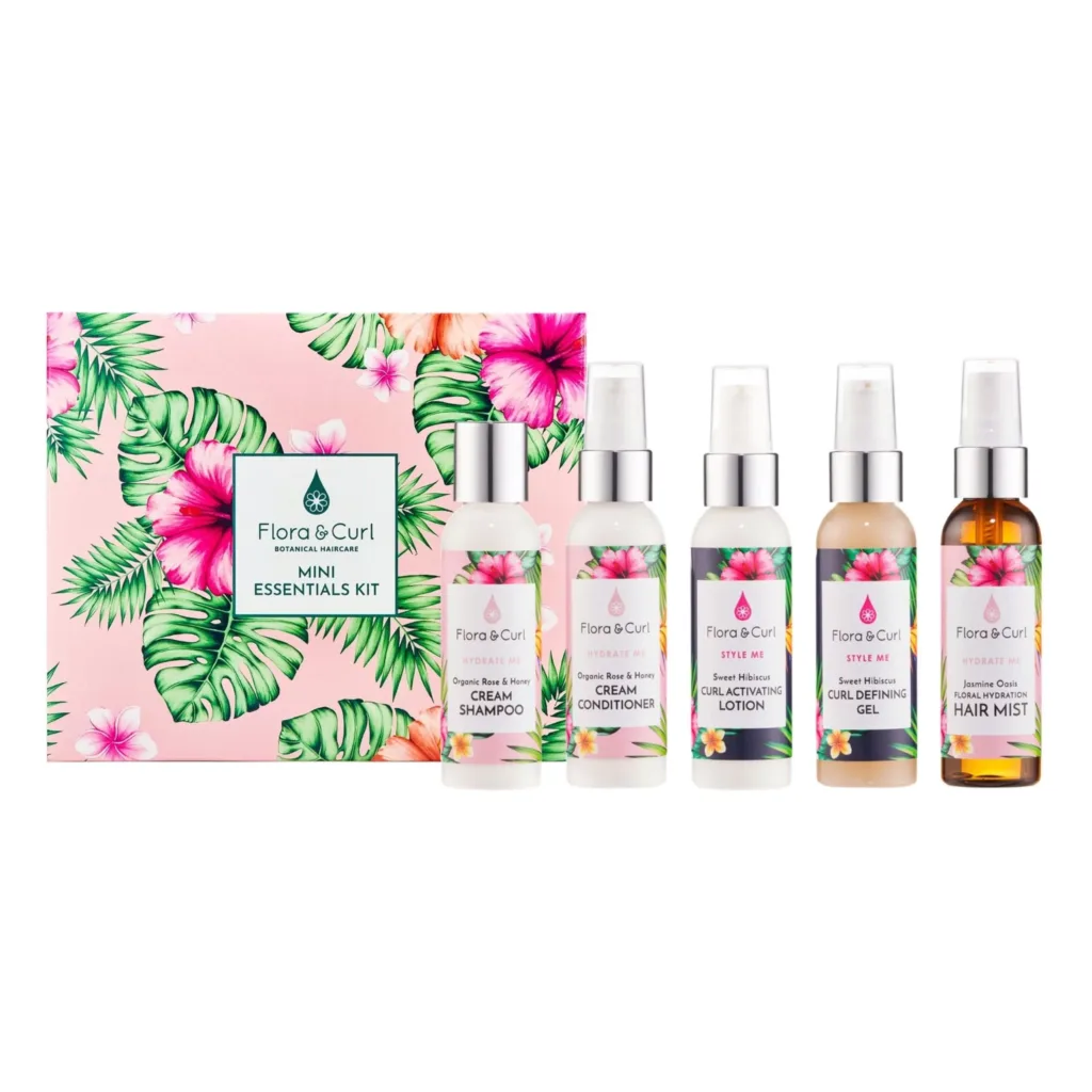 Flora & Curl Mini Essentials Kit | Plant-Powered Hair Care | Includes ...